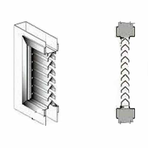 Cal-Royal VLV1818 inverted y blade louver, steel, 18x18